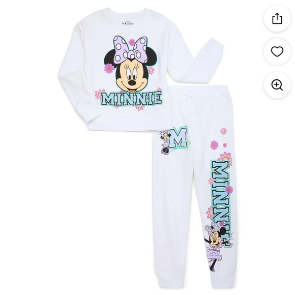Disney | Matching Sets | Disneys Girls Minnie Mouse 2 Pc Embroidered ...